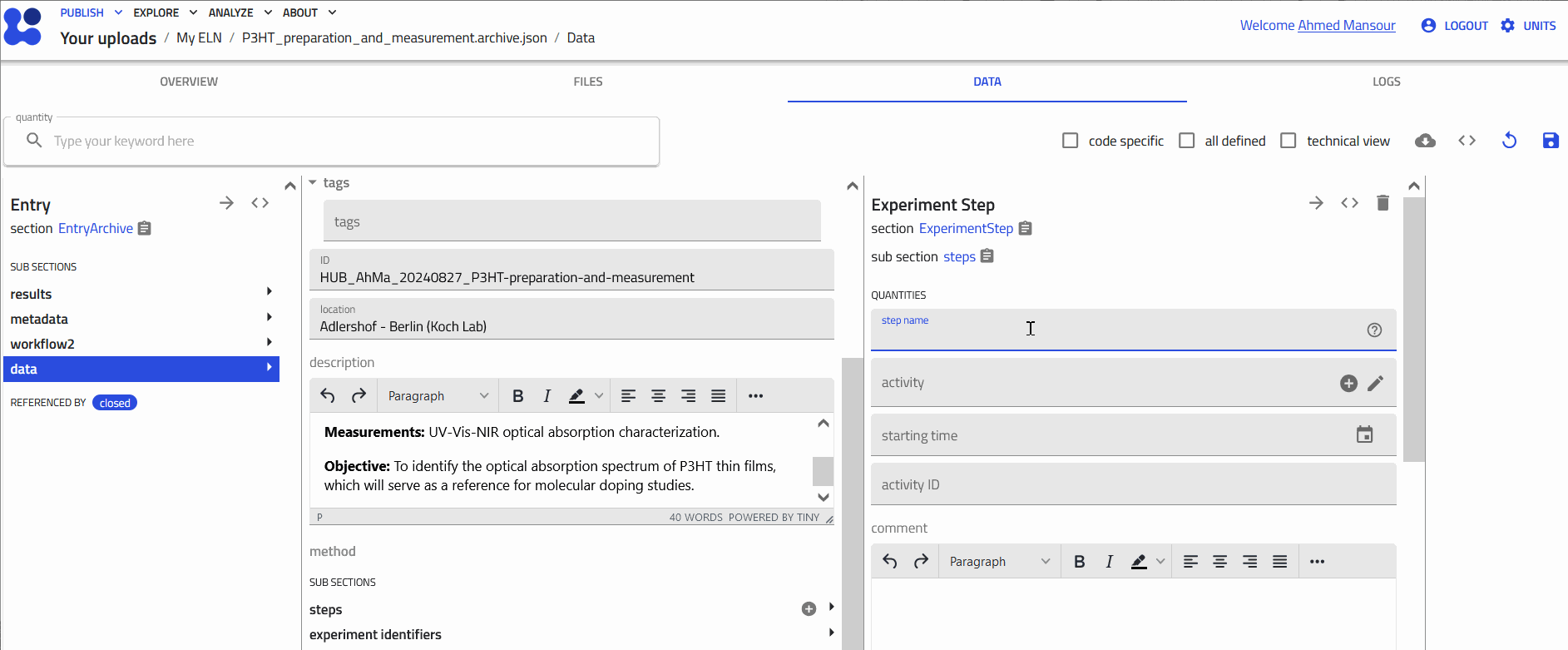Integrating Activities - NOMAD Onboarding Workshop
